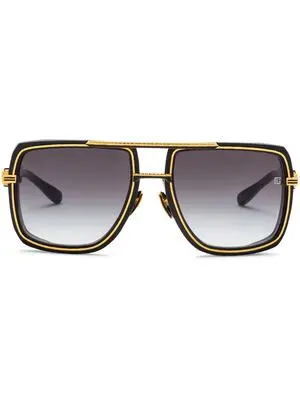 Balmain Soldier Pilot-frame Sunglasses - Gold