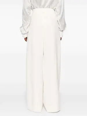Wardrobe.NYC Low-waisted Wide Leg Trousers - Neutrals