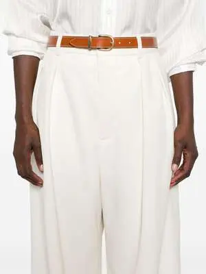Wardrobe.NYC Low-waisted Wide Leg Trousers - Neutrals