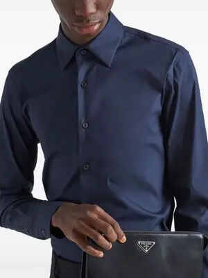 Prada Long-sleeve Cotton Shirt - Blue