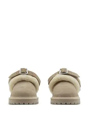 Burberry Shearling Suede Mules