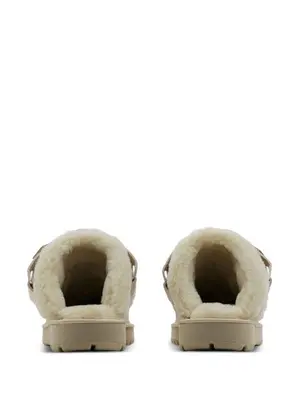 Burberry Shearling Suede Mules