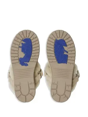 Burberry Shearling Suede Mules
