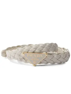 Prada Braided Belt - White