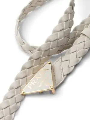 Prada Braided Belt - White