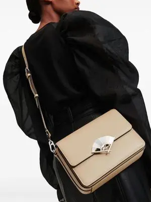 Karl Lagerfeld Signature Fan Leather Crossbody Bag