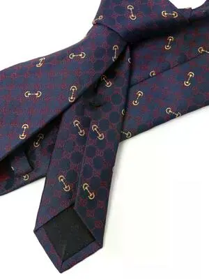 Gucci Gg Jacquard Silk Neck Tie