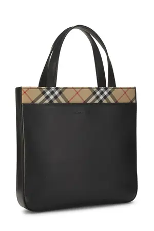 Burberry Leather Check Handbag