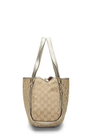 Gucci Original Gg Canvas Abbey Tote - Gold