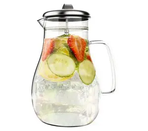 CLASSIC CUISINE 64-oz Glass Pitcher With Ss Fil Er Lid - One-color