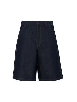 Prada Men's Chambray Bermudas - Blue  - Blue