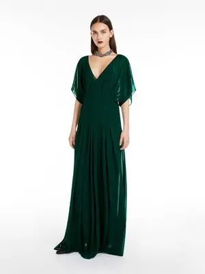 silk georgette dress max mara Pineta silk georgette maxi dress in pink - Max Mara