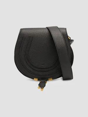 Chloé Chloé Marcie Leather Saddle Bag Black