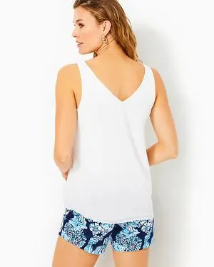 LILLY PULITZER Florin Straight Hem Top - Resort White