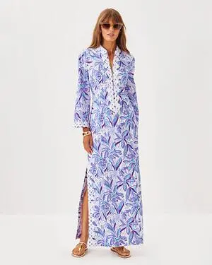 Lilly Pulitzer® Shealyn Stretch Maxi Caftan - Tropicalia Purple Elephant In The Bloom