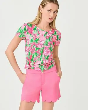 LILLY PULITZER Etta Scoop Neck Top - Putting Green Hannah