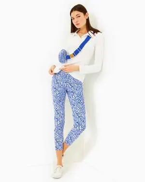 LILLY PULITZER UPF 50+ Luxletic 28' Corso Pant Martinique Blue Zee Bebe Golf