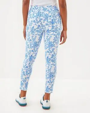 LILLY PULITZER Upf 50+ Luxletic 28' Corso Pant - Resort White Tall Tales Golf