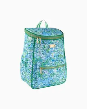 LILLY PULITZER Lilly Pulitzer Printed Backpack Cooler Hydra Blue Dandy Lions