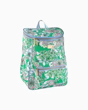 LILLY PULITZER Lilly Pulitzer Printed Backpack Cooler Spearmint Blossom Views