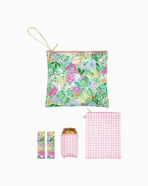 LILLY PULITZER Beach Day Pouch Multi Via Amore Spritzer