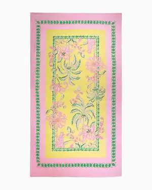LILLY PULITZER Beach Towel Finch Yellow Tropical Oasis Engineered