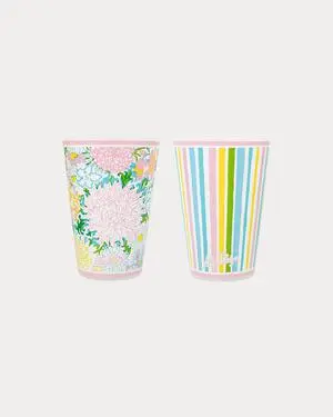 LILLY PULITZER Pool Cups - Multi Lilly Garden Home