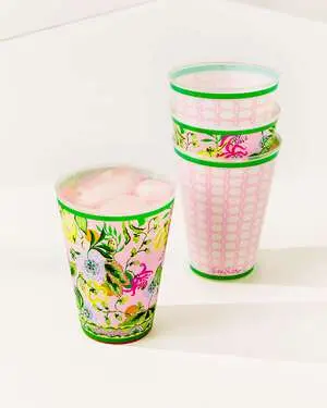 LILLY PULITZER Pool Cups Multi Via Amore Spritzer