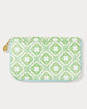 LILLY PULITZER Passport Travel Wallet - Coconut Bamboo Logo Trellis