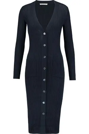 AUTUMN CASHMERE Ribbed Cotton Cardigan