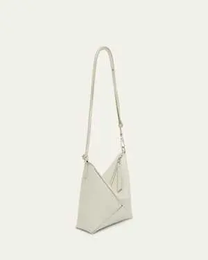 Loewe Puzzle Fold Leather Pouch Shoulder Bag - Sea Salt