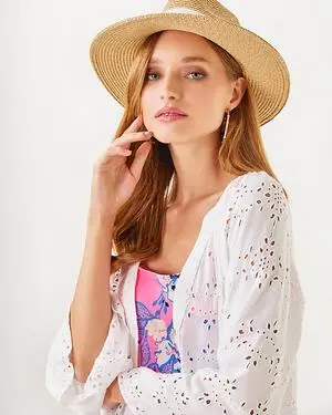 Lilly Pulitzer® Shade Seeker Straw Hat - Resort White