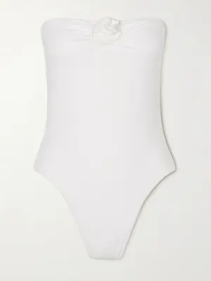 MAYGEL CORONEL Kairos Appliquéd Swimsuit - Off-white