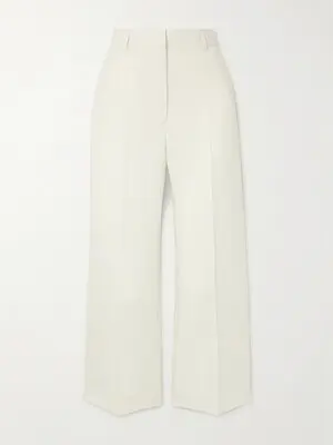 TOTEME Cropped Crepe Straight-leg Trousers