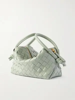 Bottega Veneta Avenue Intrecciato Leather Crossbody Bag - Green
