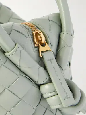 Bottega Veneta Avenue Intrecciato Leather Crossbody Bag - Green
