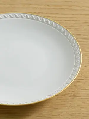 L'Objet Neptune Set Of Two Gold-plated Porcelain Dessert Plates