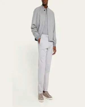 Zegna Cashmere Concealed-zip Blouson Jacket