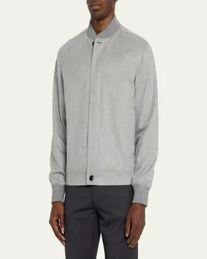 Zegna Cashmere Concealed-zip Blouson Jacket
