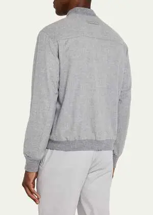 Zegna Cashmere Concealed-zip Blouson Jacket