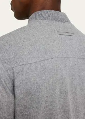 Zegna Cashmere Concealed-zip Blouson Jacket