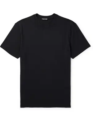 TOM FORD Slim-fit Lyocell And Cotton-blend T-shirt - Black