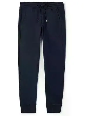 TOM FORD Tapered Garment-dyed Cotton-jersey Sweatpants