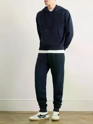 TOM FORD Tapered Garment-dyed Cotton-jersey Sweatpants