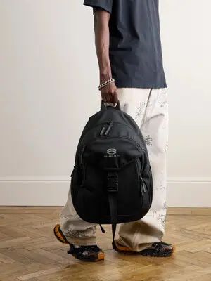 Balenciaga Logo-embroidered Ripstop Backpack