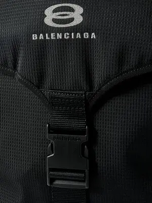 Balenciaga Logo-embroidered Ripstop Backpack