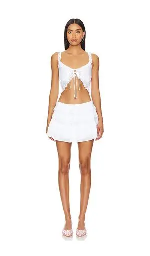 Majorelle Ashlen Mini Skirt - White