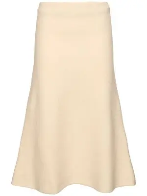 JIL SANDER Jil Sander Boiled Wool Midi Skirt - Beige