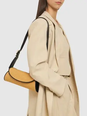 JIL SANDER Raffia Effect Shoulder Bag