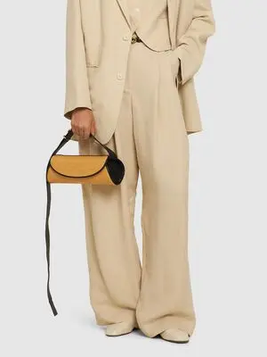 JIL SANDER Raffia Effect Shoulder Bag